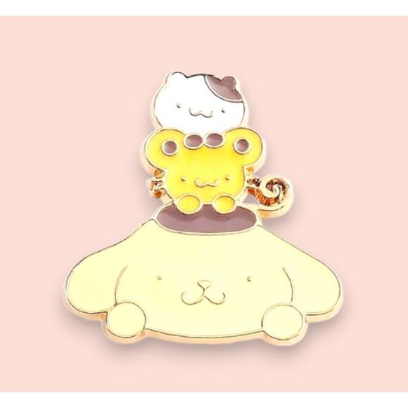 None | Jewelry | New Sanrio Pompompurin Mouse And Kitty Stack Enamel ...